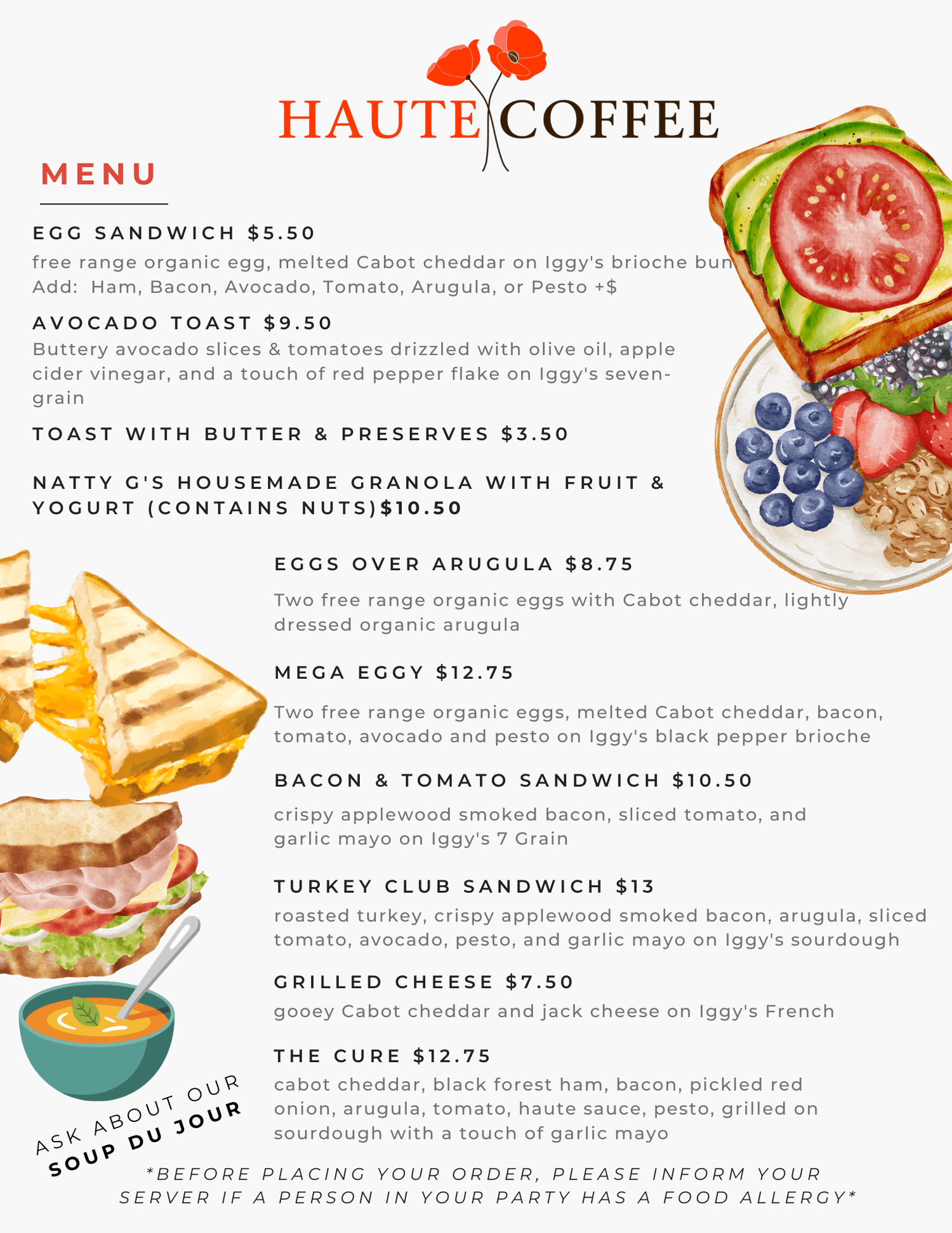 Menu — Haute Coffee
