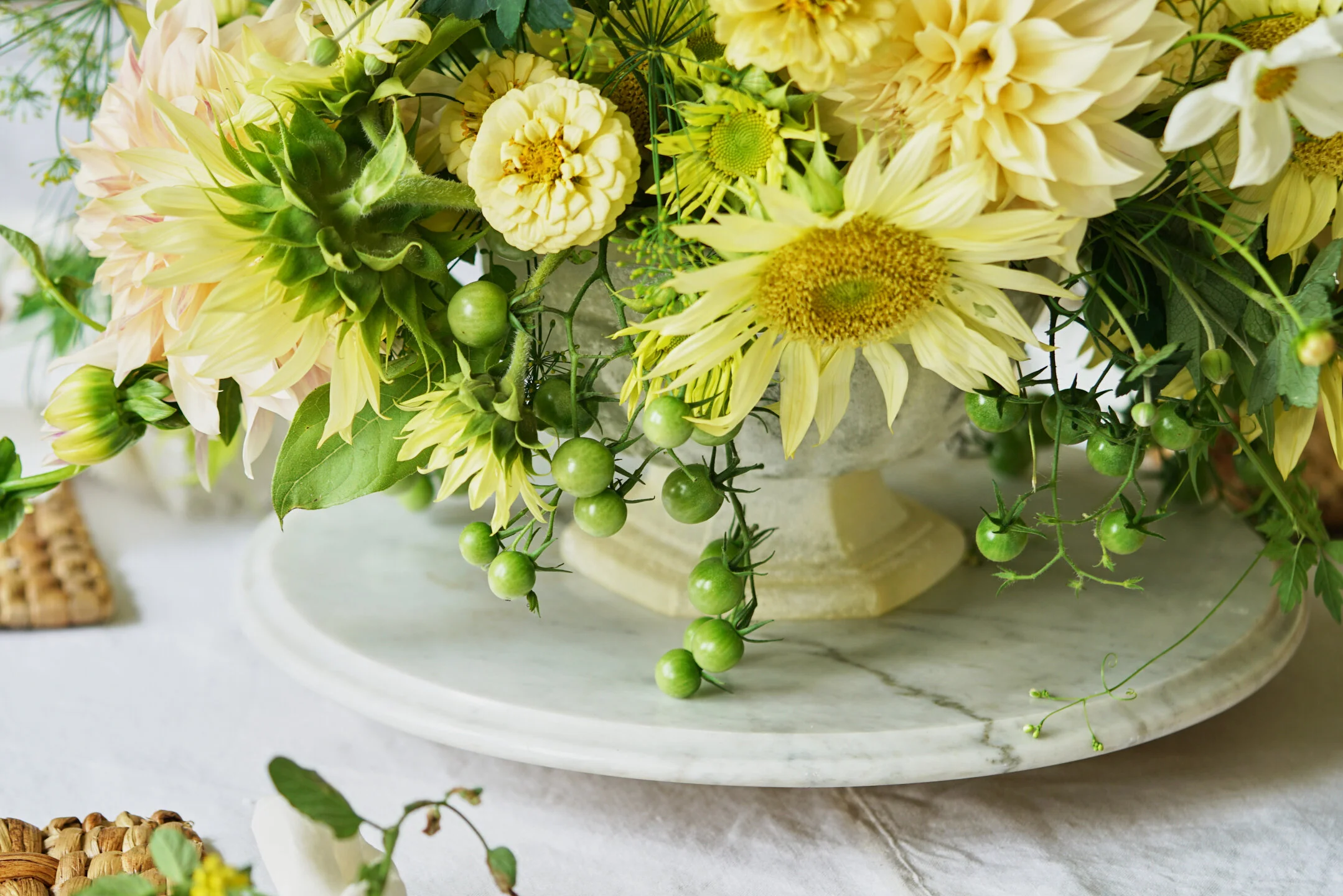 Food and Flowers: Using edible sunflowers, basil and tomatoes — OhCarlene