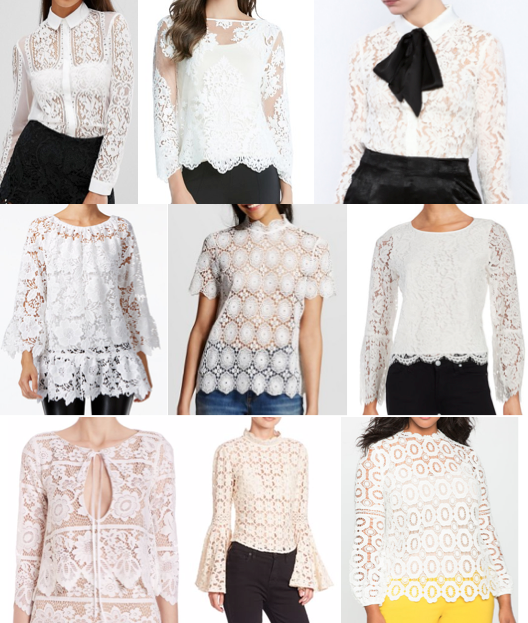 Today's Everyday Fashion: White Lace Top — J's Everyday Fashion