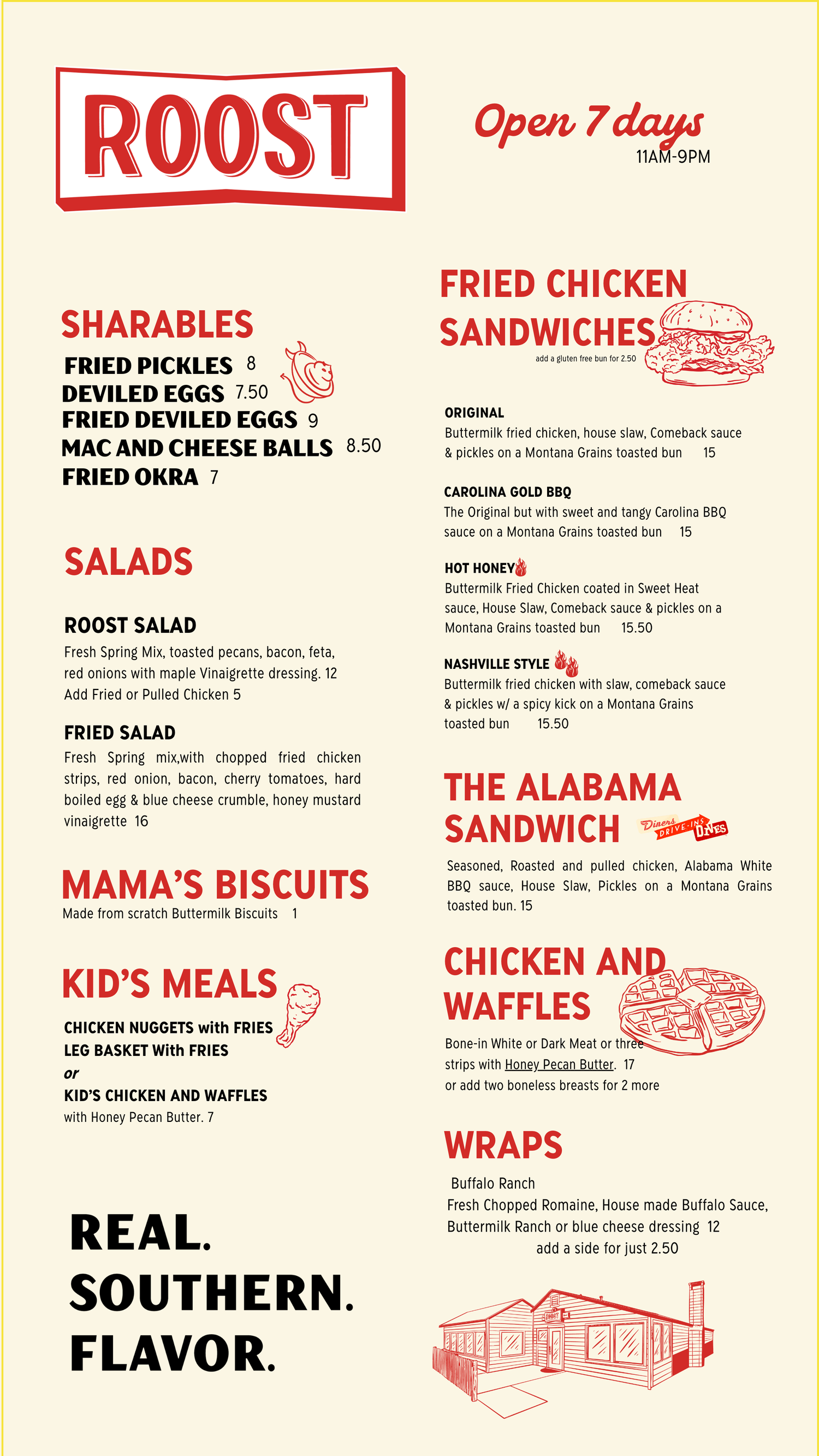 Menu — Roost Fried Chicken