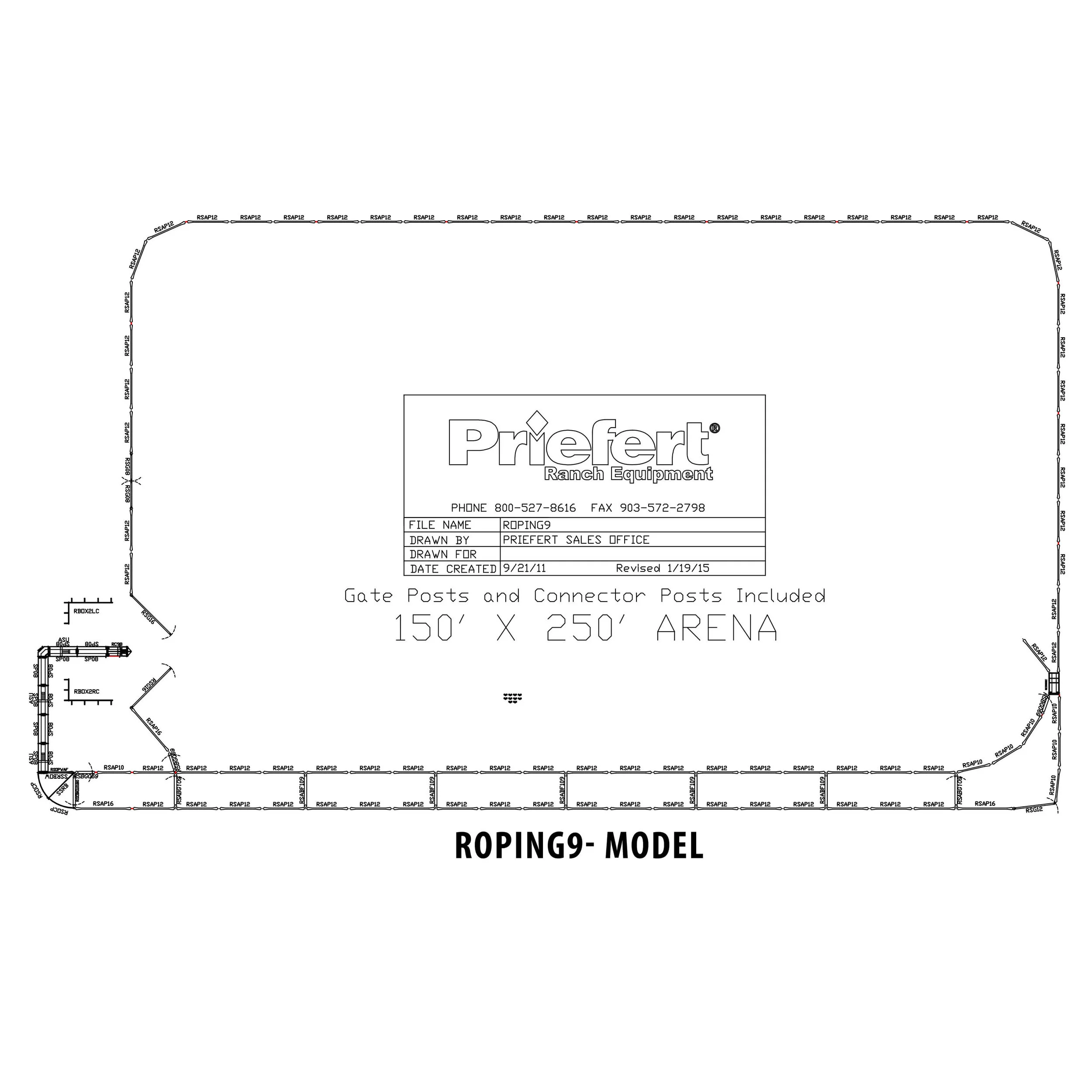 120' x 240' Basic Roping Arenas