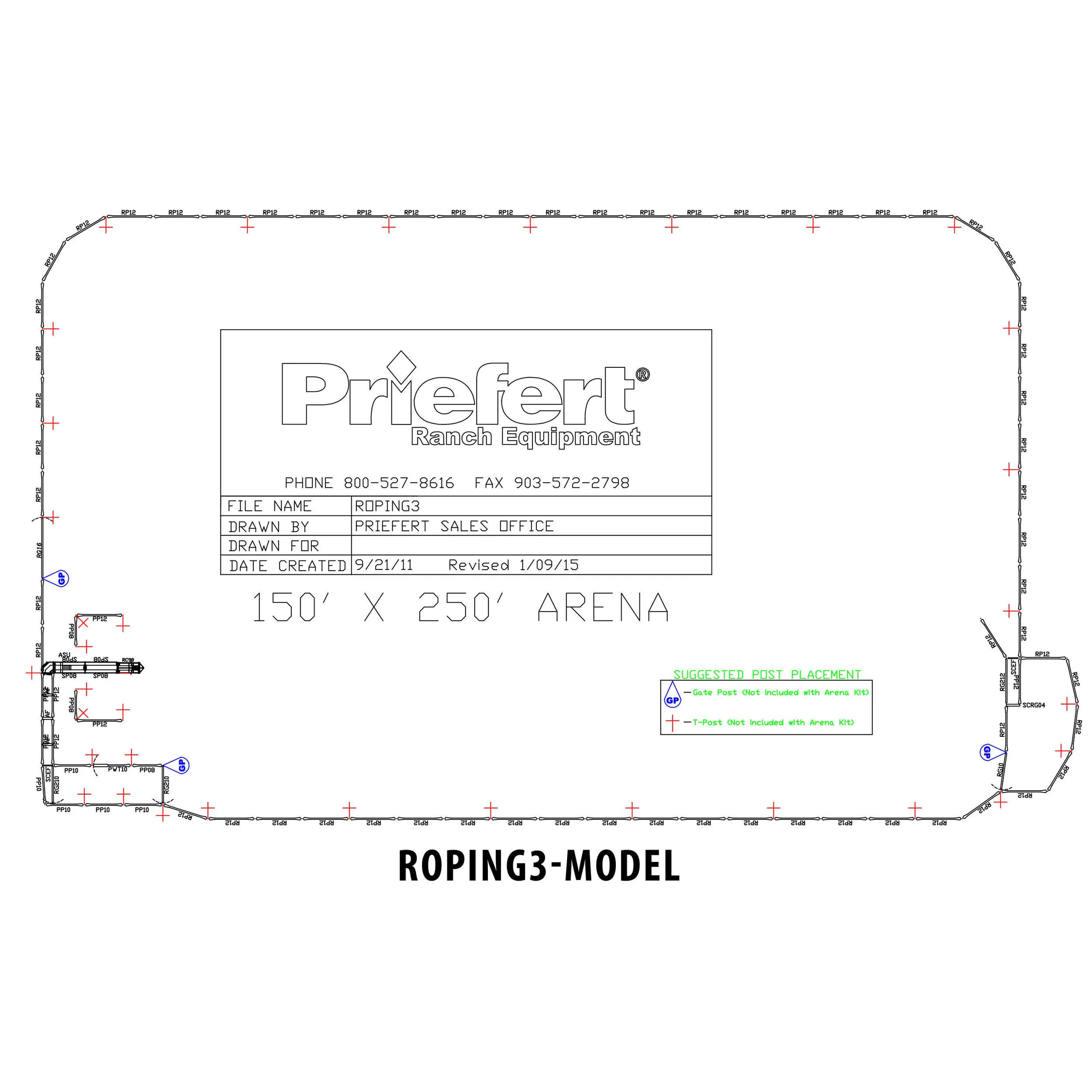 120' x 240' Basic Roping Arenas