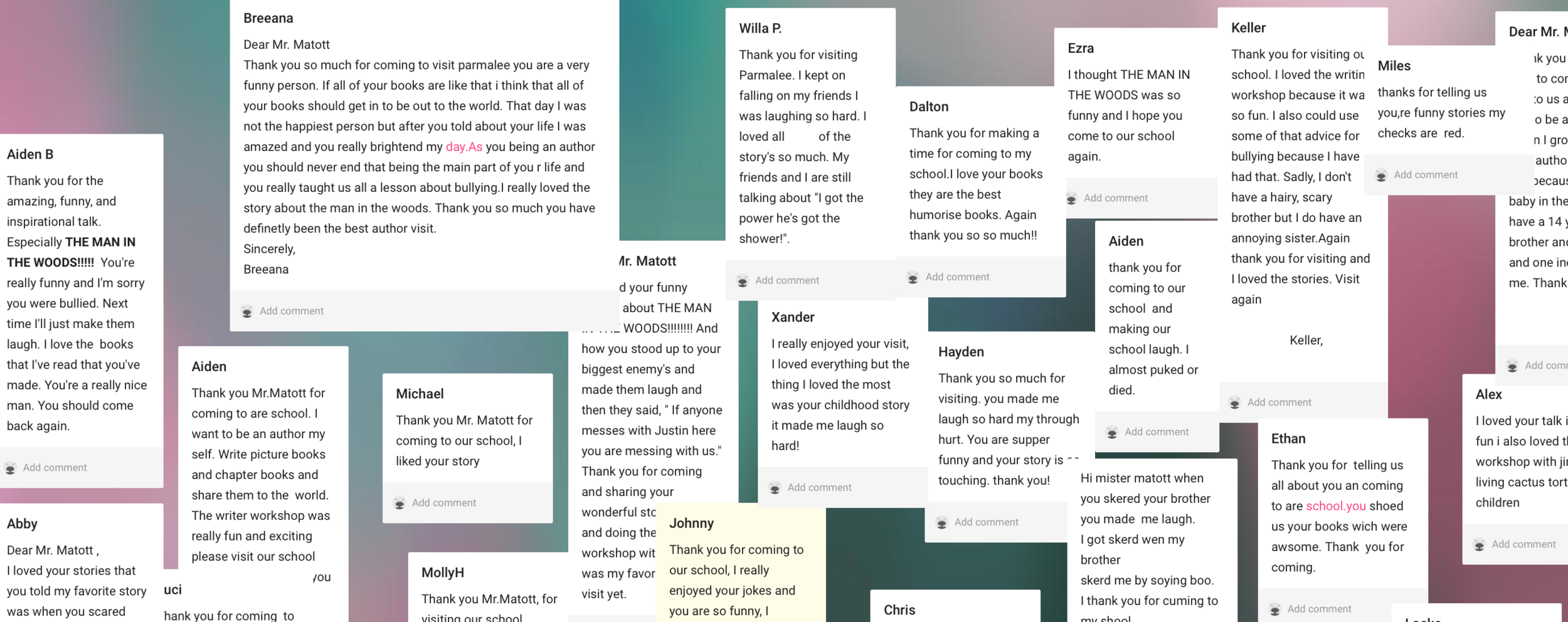 QUOTES — Justin Matott