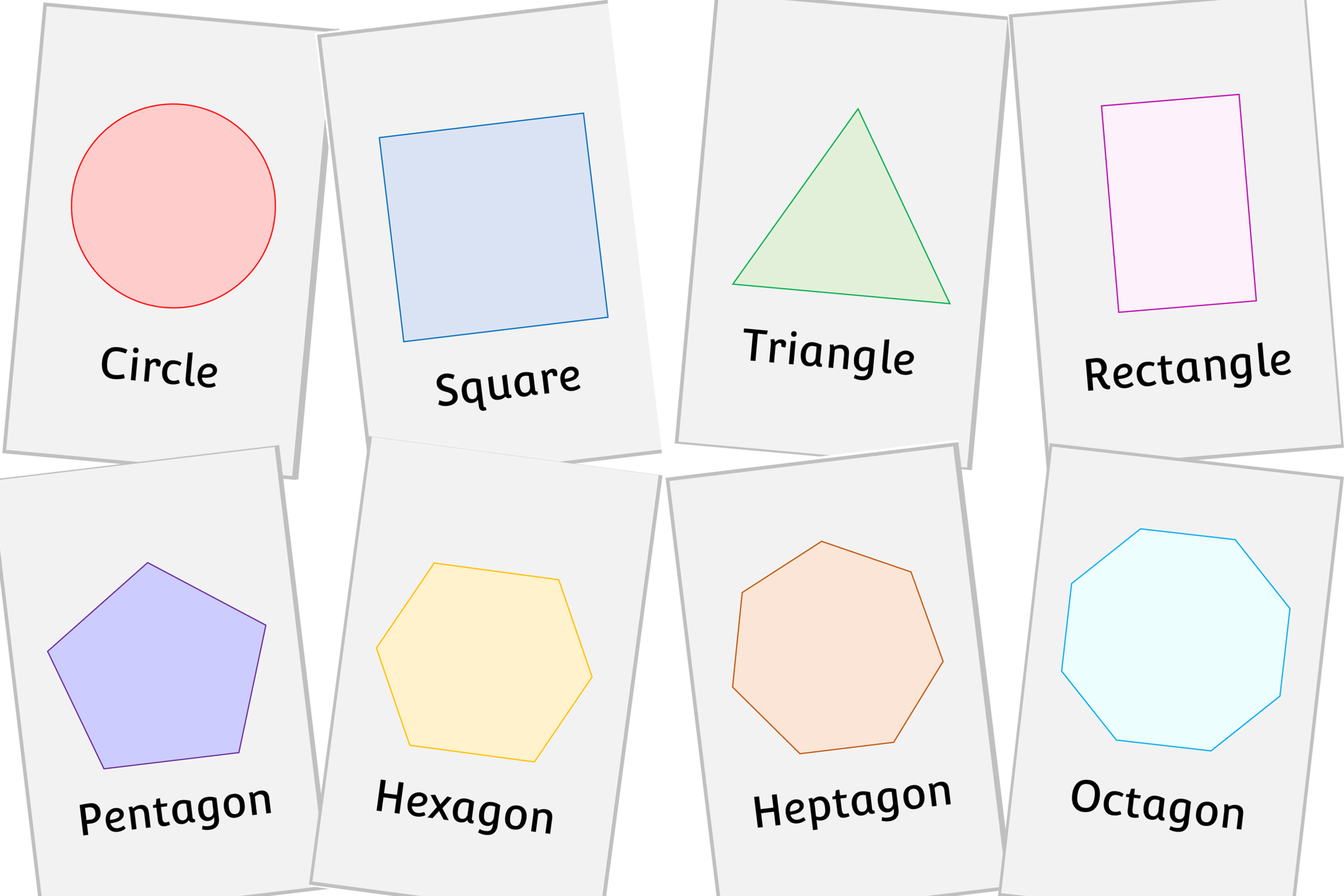 FREE 2D Shape Cards Early Years (EYFS) Printable Resource — Little Owls ...