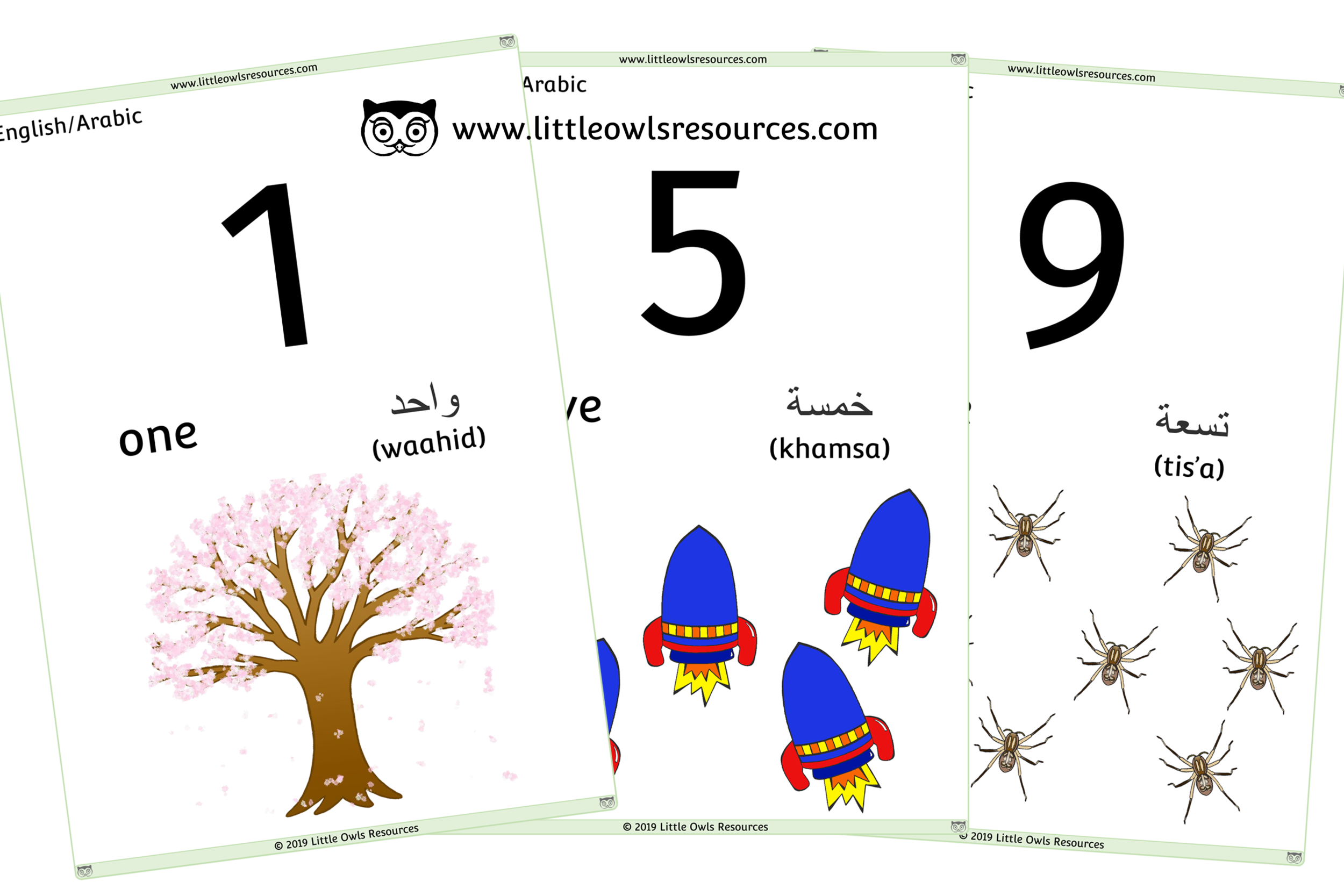 FREE English / Arabic 0-10 Counting / Numbers printable Early Years/EY ...