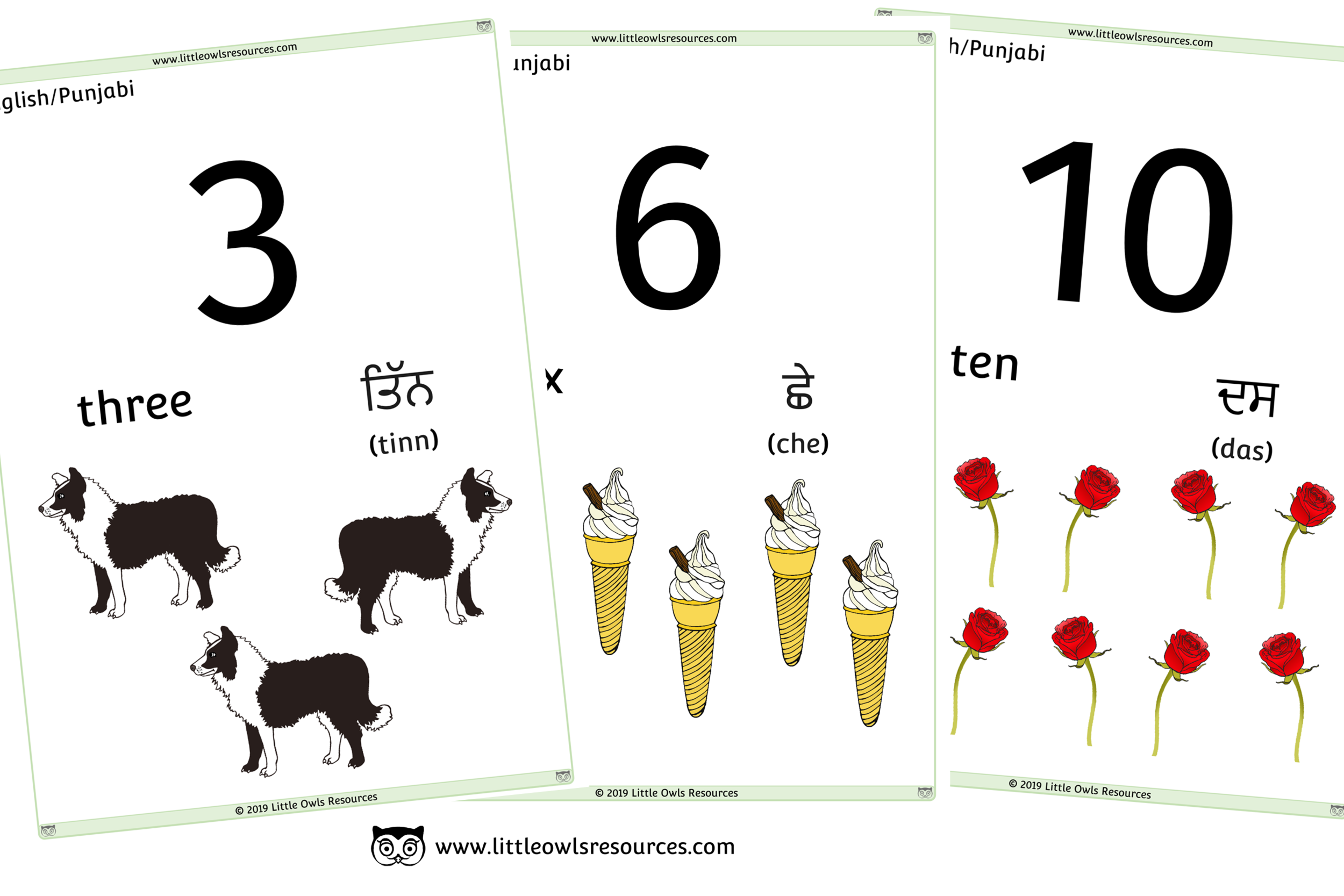 Punjabi Numbers 1 100 Chart