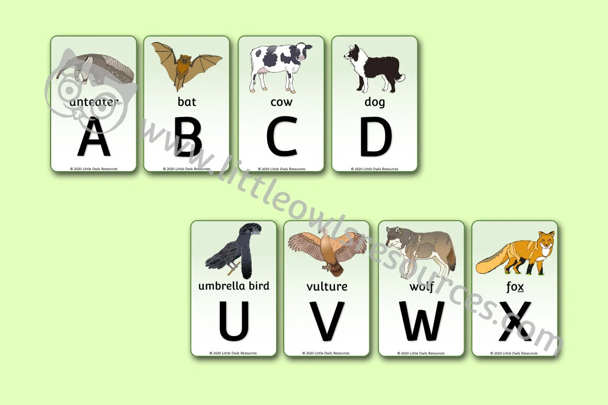 Free Printable Animal Alphabet Flash Cards Printable Word, 48% OFF