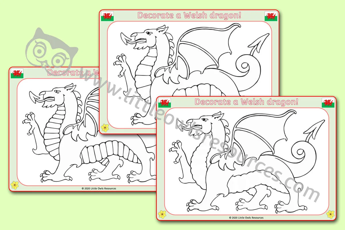 Welsh Dragon Stencil