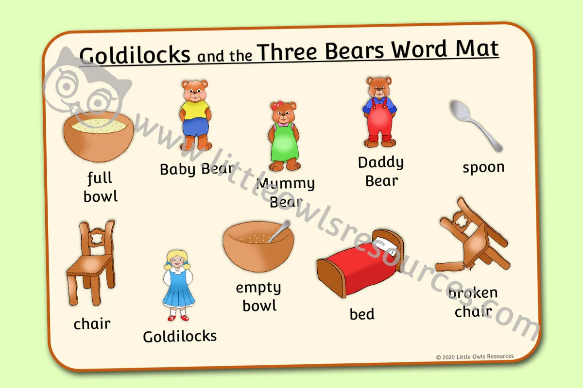 FREE Goldilocks and the Three Bears printable Early Years/EYFS ...