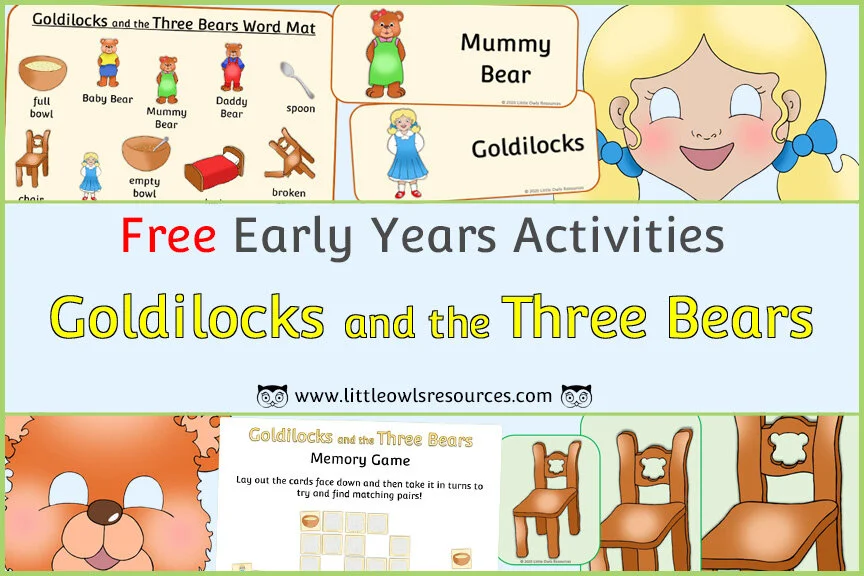 FREE Goldilocks and the Three Bears printable Early Years/EYFS ...