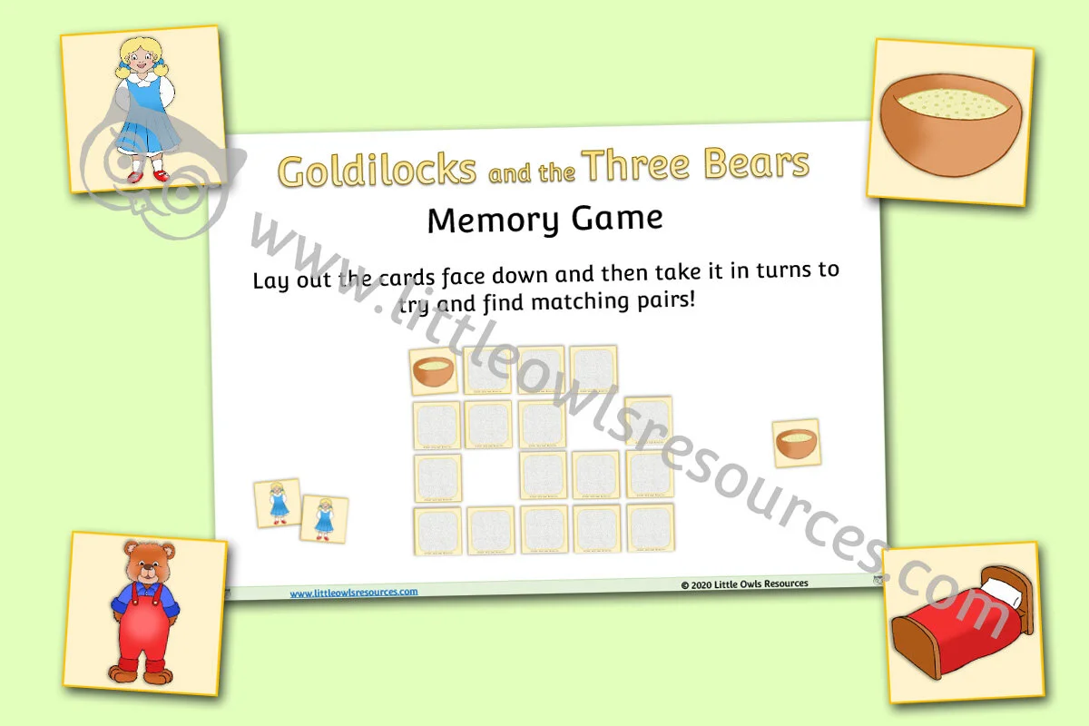FREE Goldilocks and the Three Bears printable Early Years/EYFS ...