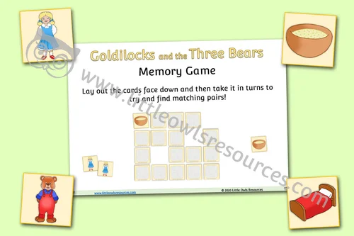 FREE Goldilocks and the Three Bears printable Early Years/EYFS ...