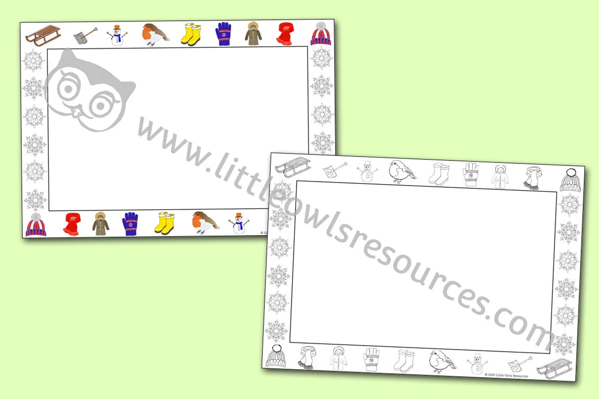 Free Printable Winter Borders