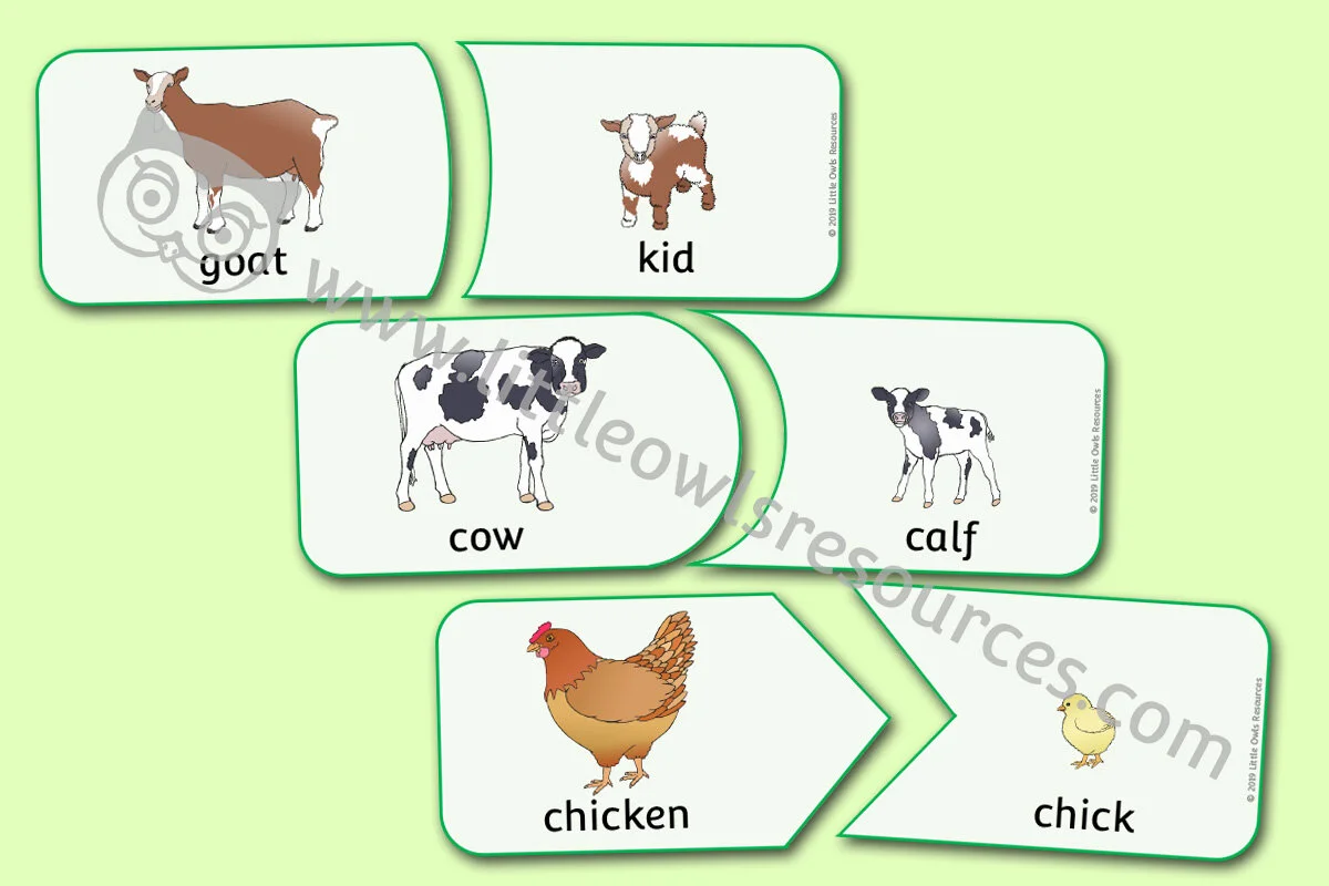 FREE Farm Animals and their young - Match Game Early Years/EY (EYFS) resource — Little Owls ...