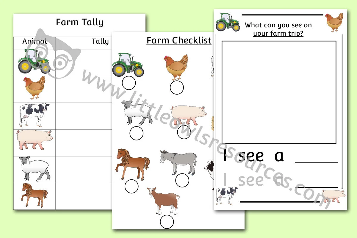 FREE On The Farm printable Early Years/EY (EYFS) resources/downloads ...