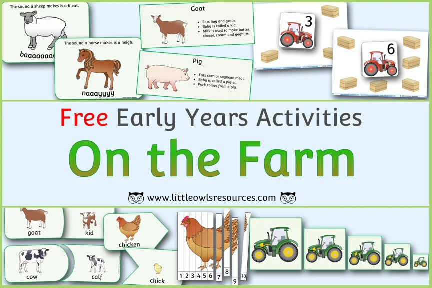 FREE On The Farm printable Early Years/EY (EYFS) resources/downloads ...