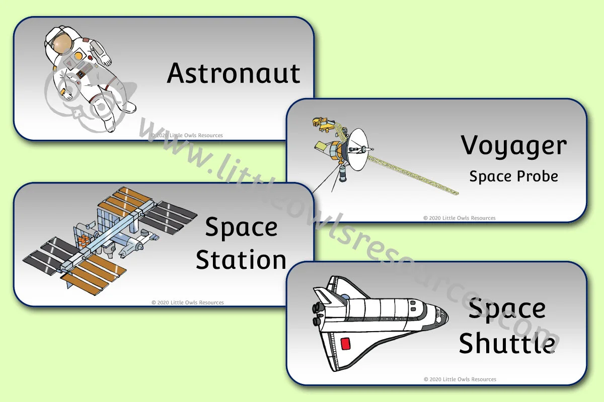 Astronaut Preschool Vocabulary