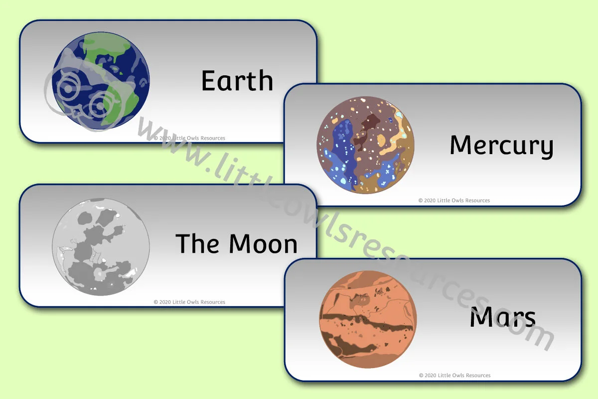 Planets Space Words