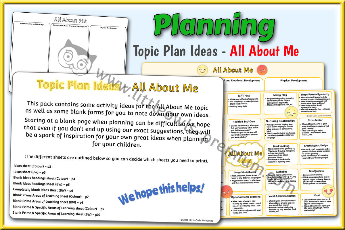 FREE All About Me & Ourselves Topic/Feelings/Emotions Early Years/EYFS ...