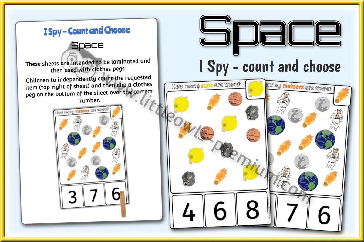 FREE Space/Station/Craft/Ship/Planets/Rocket Topic printable Early ...
