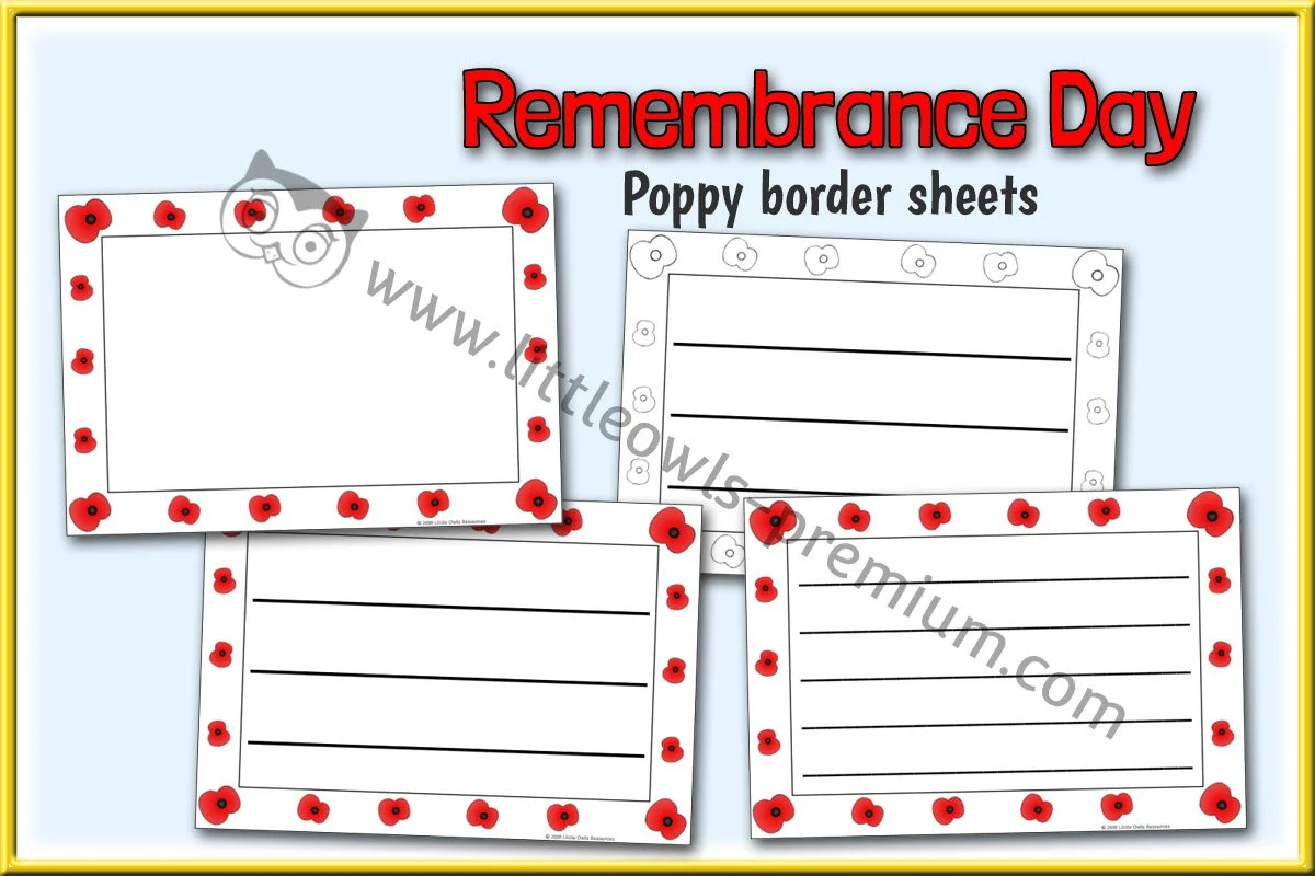 FREE Remembrance Day printable Early Years/EY (EYFS) resources ...