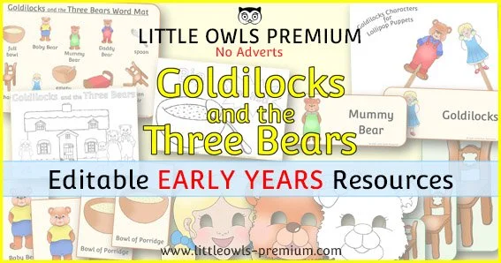 FREE Goldilocks and the Three Bears printable Early Years/EYFS ...