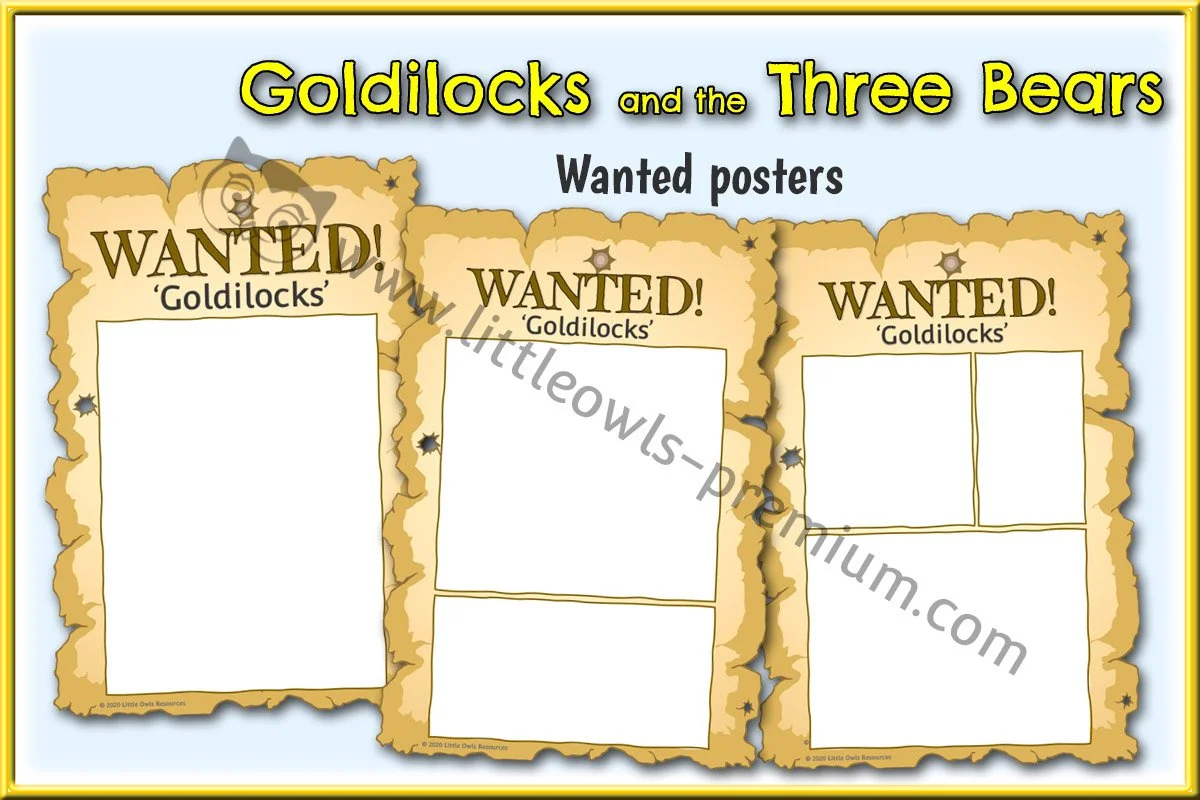 FREE Goldilocks and the Three Bears printable Early Years/EYFS ...