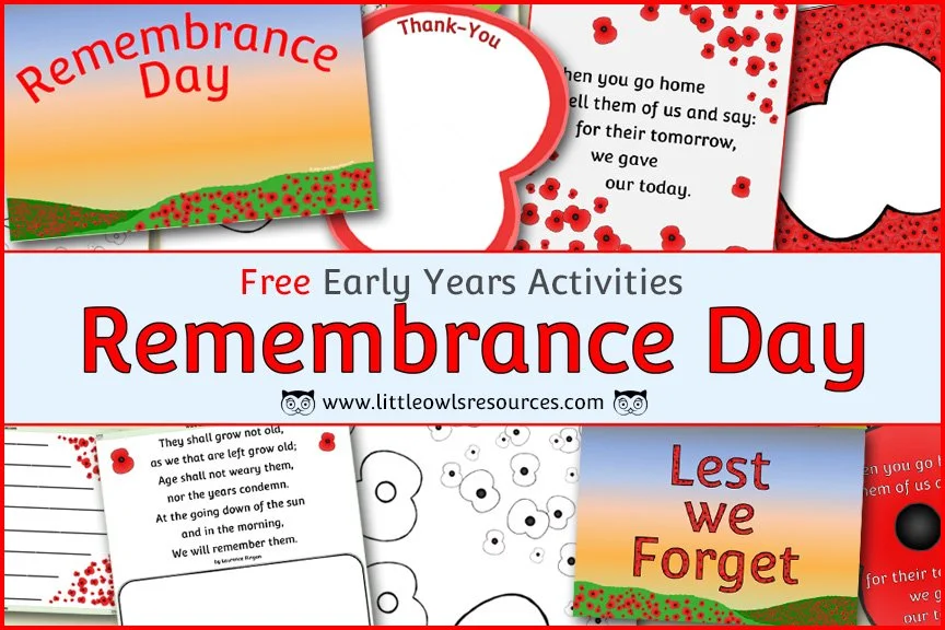 FREE Remembrance Day printable Early Years/EY (EYFS) resources ...