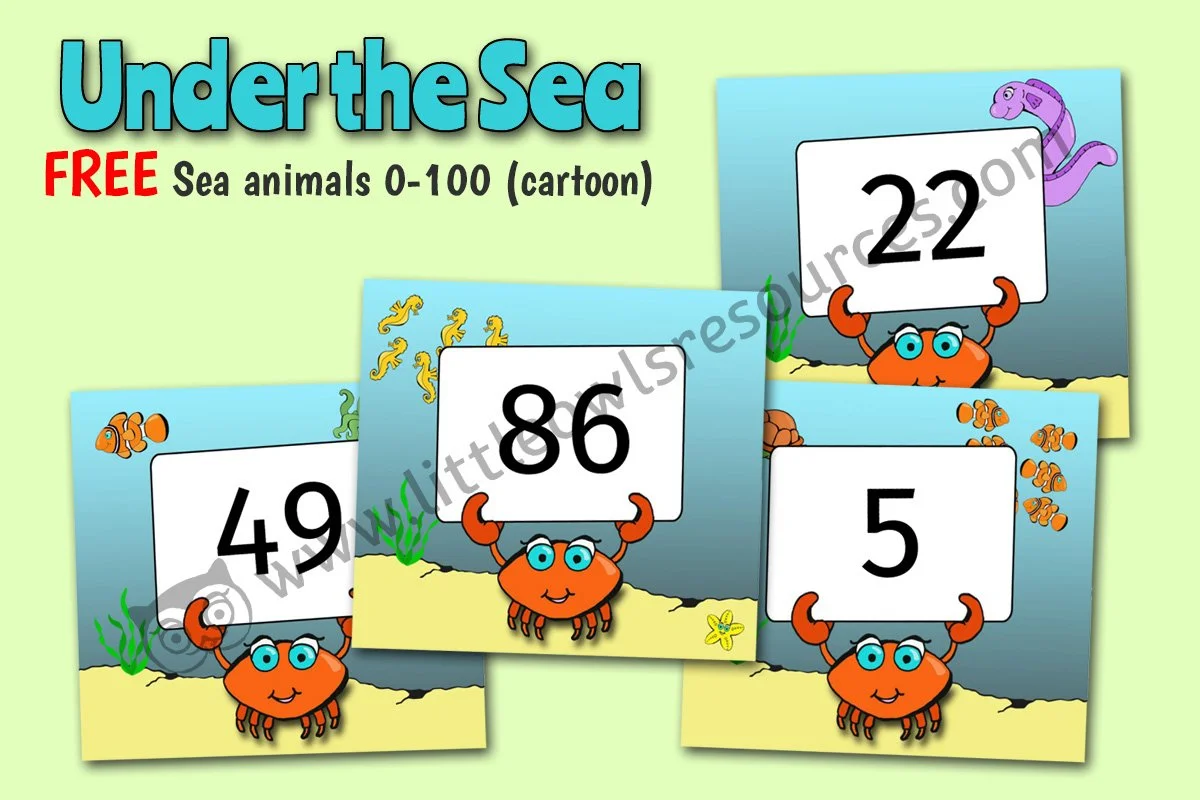 Cartoon Animal Numbers