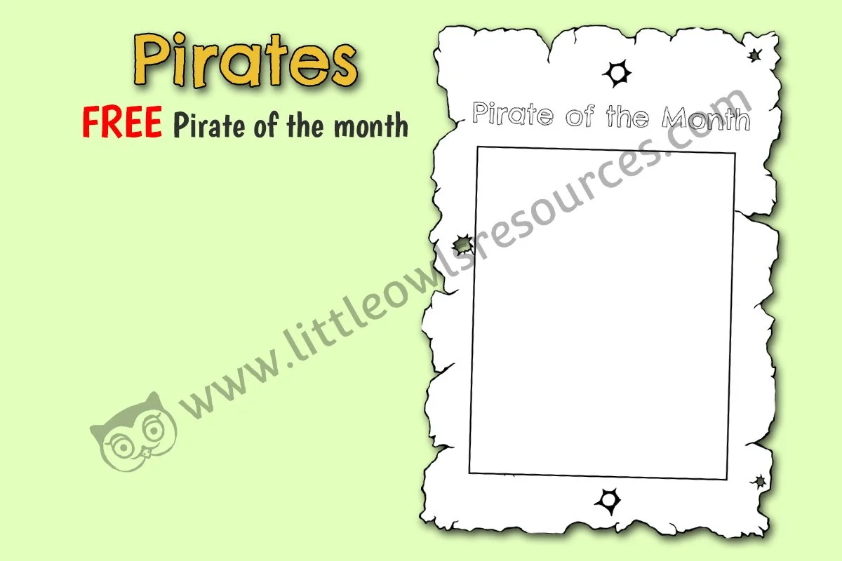 FREE Pirates/Pirate Ship printable Early Years/EYFS/preschool/nursery ...