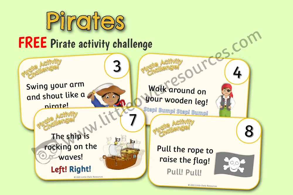 FREE Pirates/Pirate Ship printable Early Years/EYFS/preschool/nursery ...