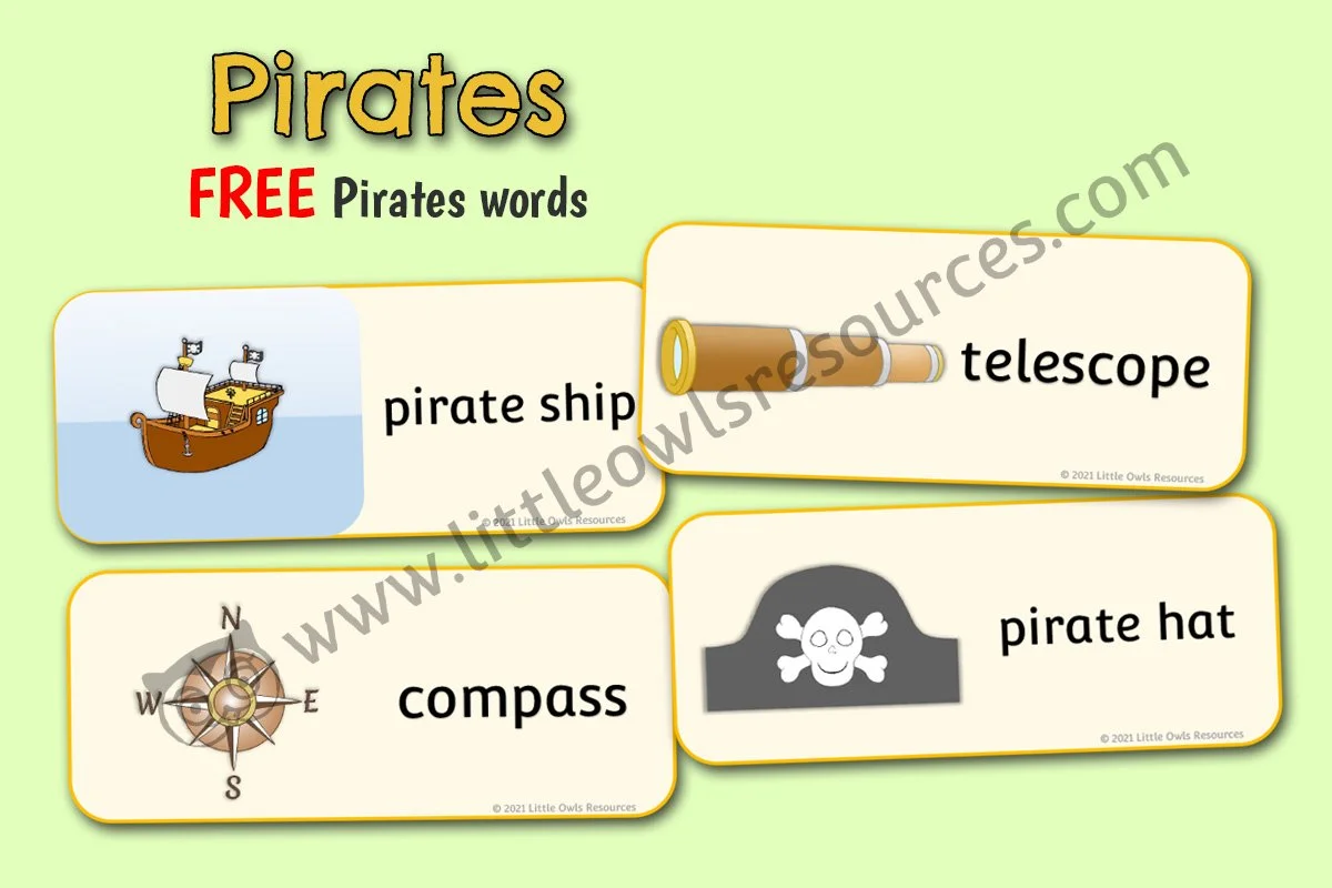 FREE Pirates/Pirate Ship printable Early Years/EYFS/preschool/nursery ...