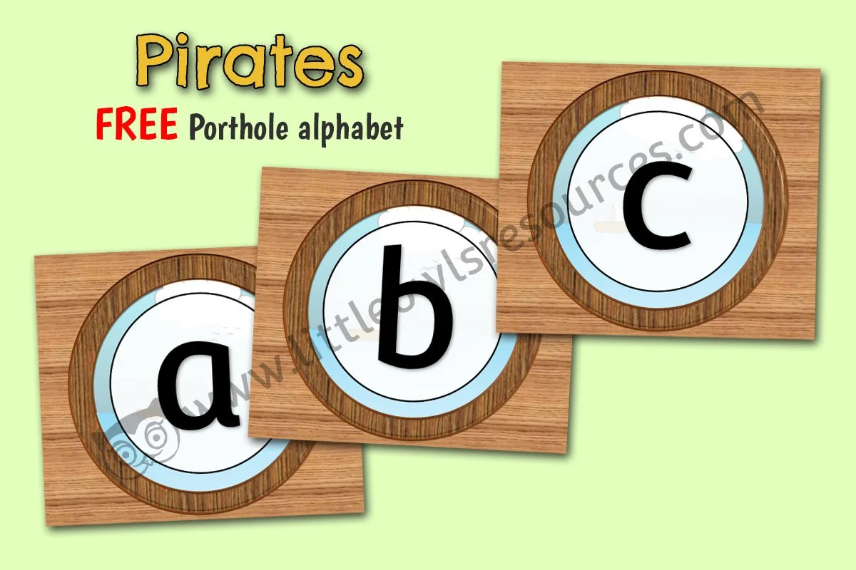 Pirate Alphabet Letters
