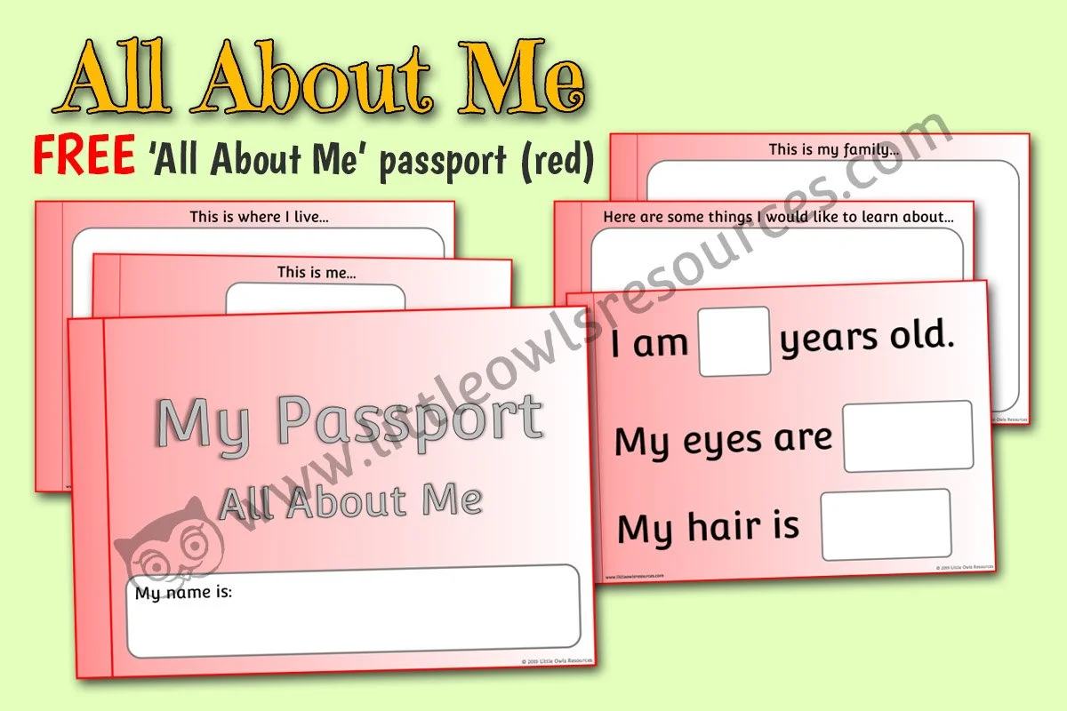 Printable Passport Template For Teachers