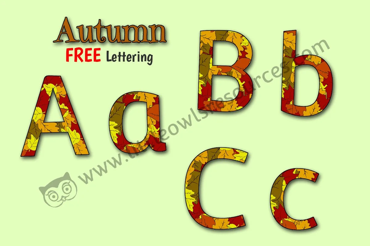 Fall Printable Letters