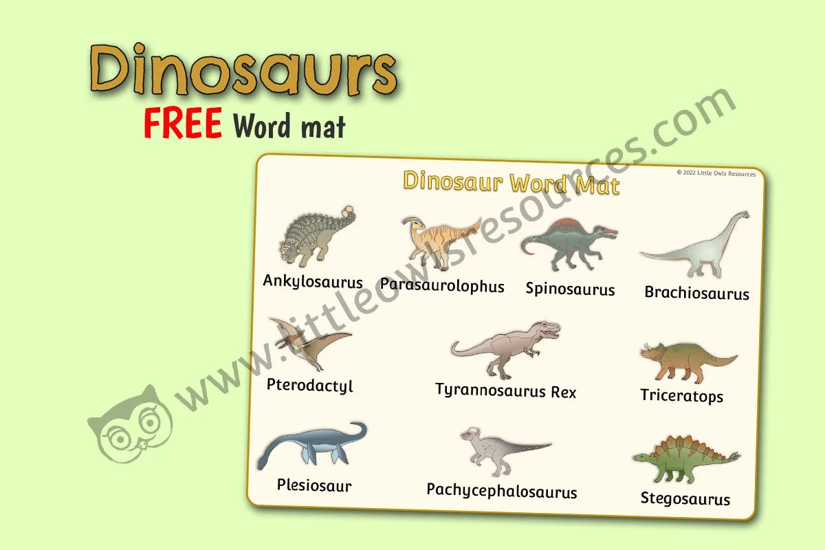 FREE Dinosaurs printable Early Years/EYFS/preschool/childminder/nursery ...
