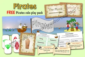 FREE Pirates/Pirate Ship printable Early Years/EYFS/preschool/nursery ...