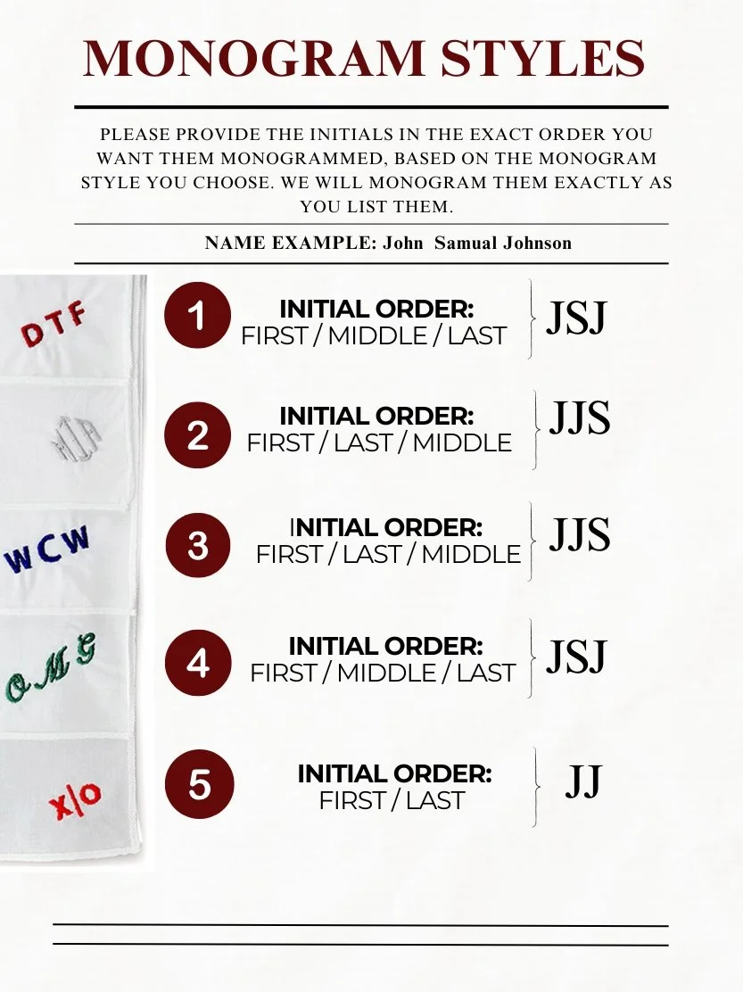 Monogrammed Pocket Squares