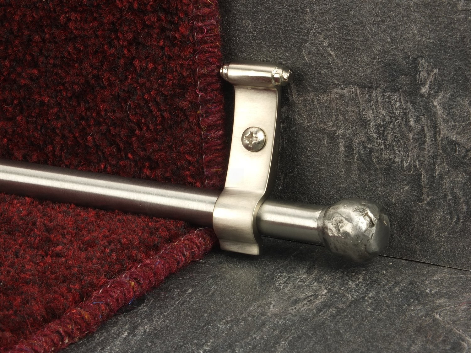 Stairrods UK Blacksmith hand forged stair rod in steel
