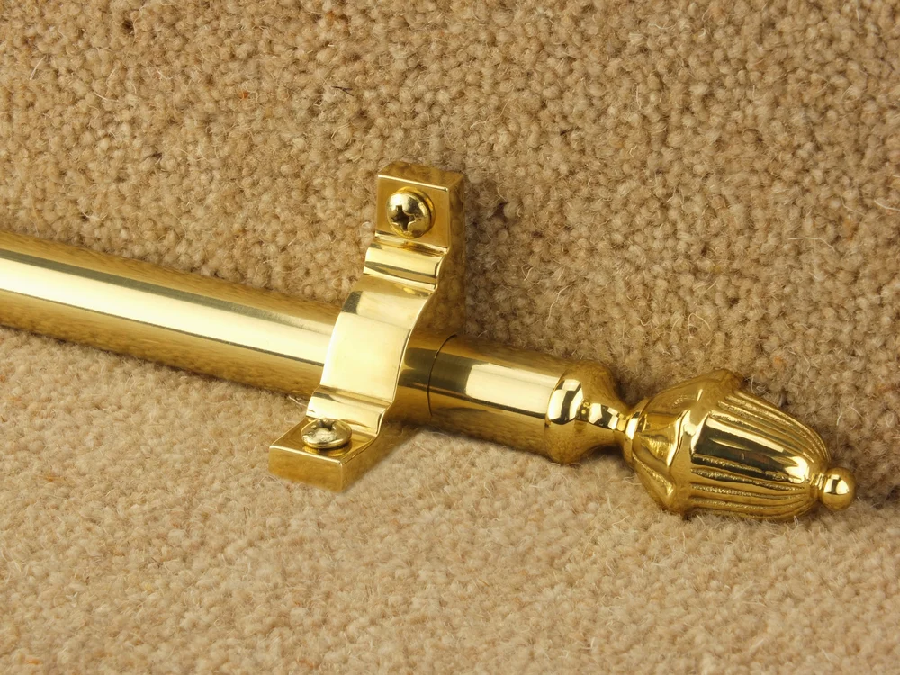 Stairrods UK. Eastern Promise large brass stair rods 10 colours