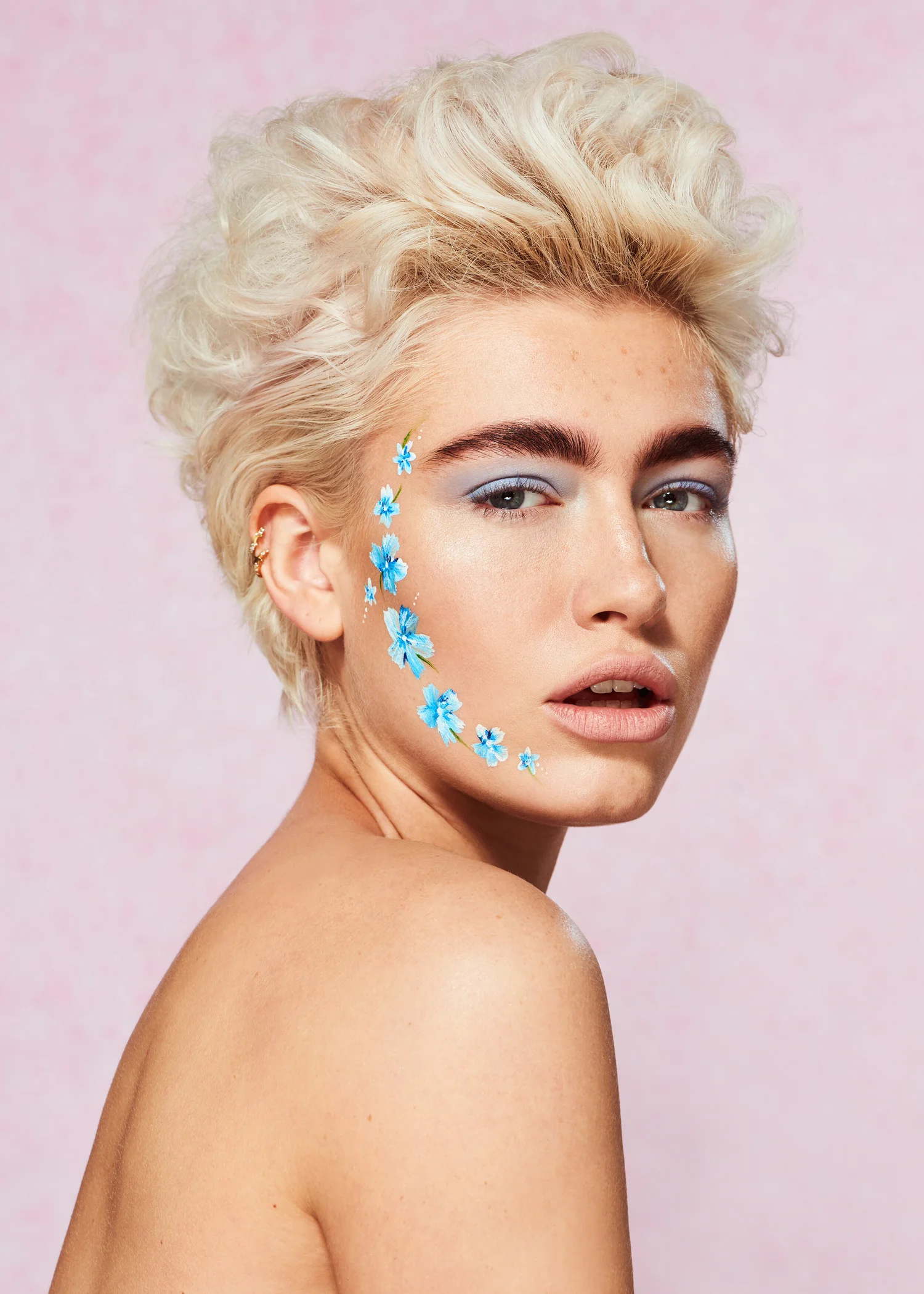 Blonde Model Face Paint