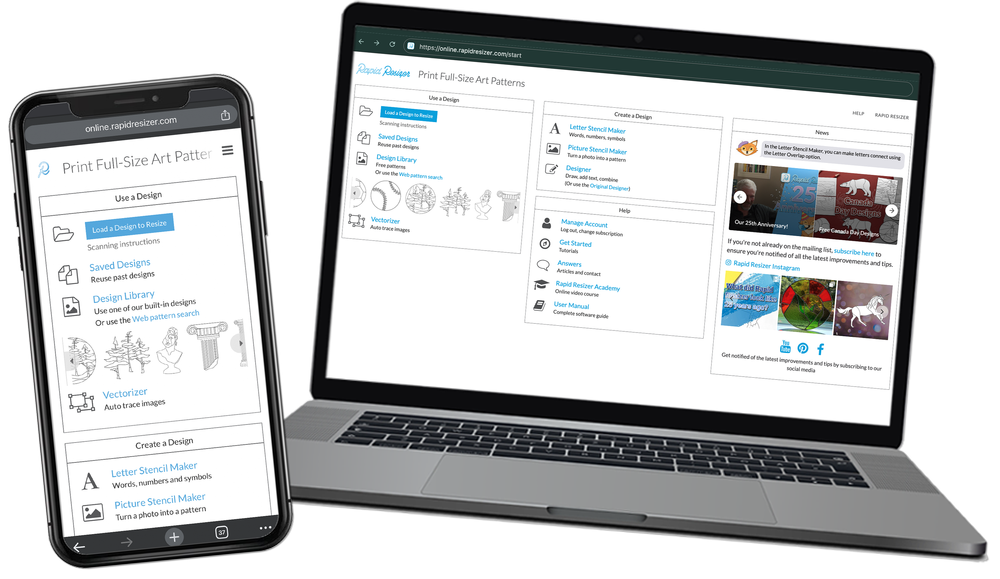 Rapid Resizer: Print Full-Size Arts & Crafts Patterns