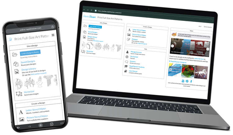 Rapid Resizer: Print Full-Size Arts & Crafts Patterns