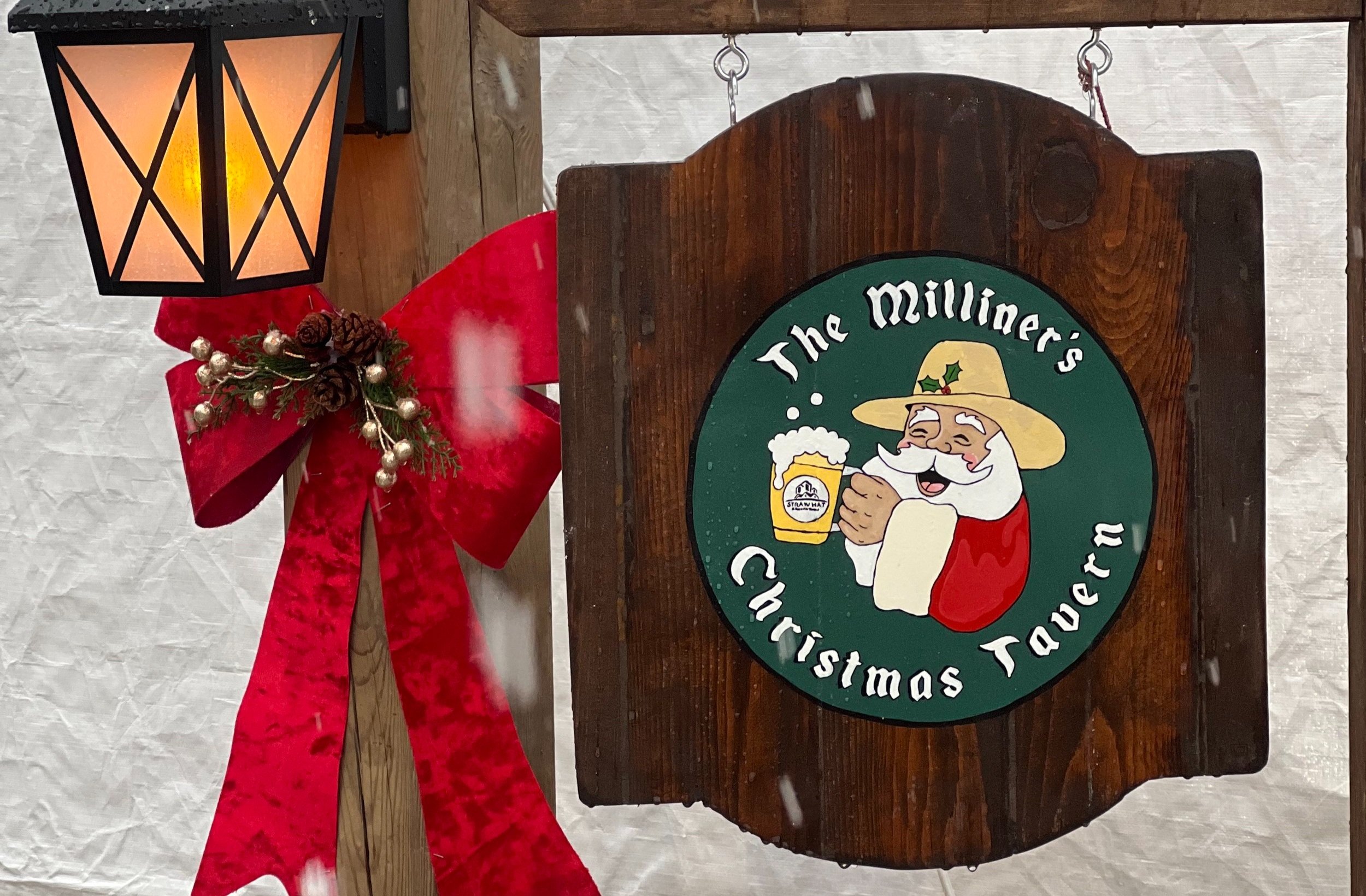 Painted Wood Christmas Sign - News