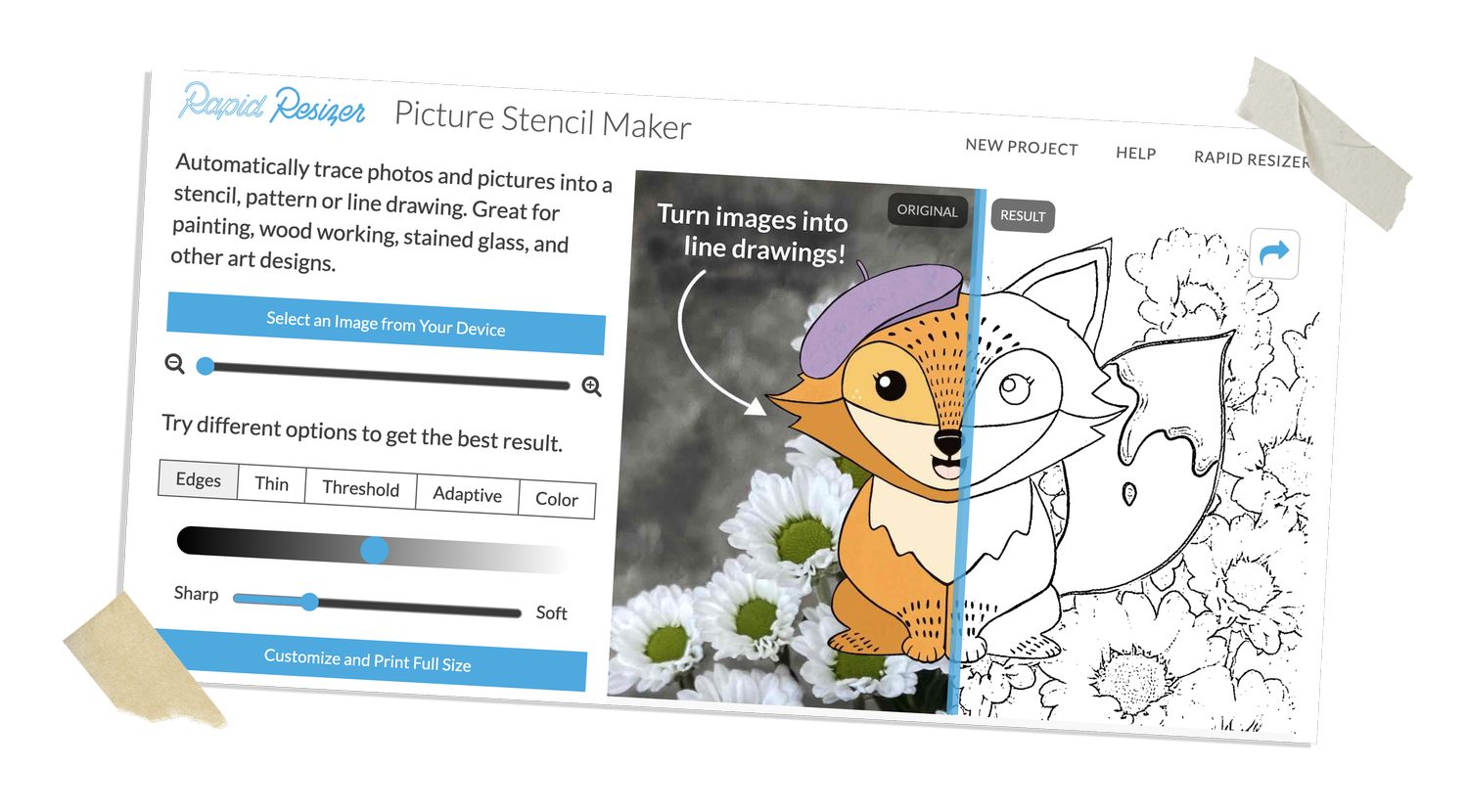 Rapid Resizer: Print Full-Size Arts & Crafts Patterns