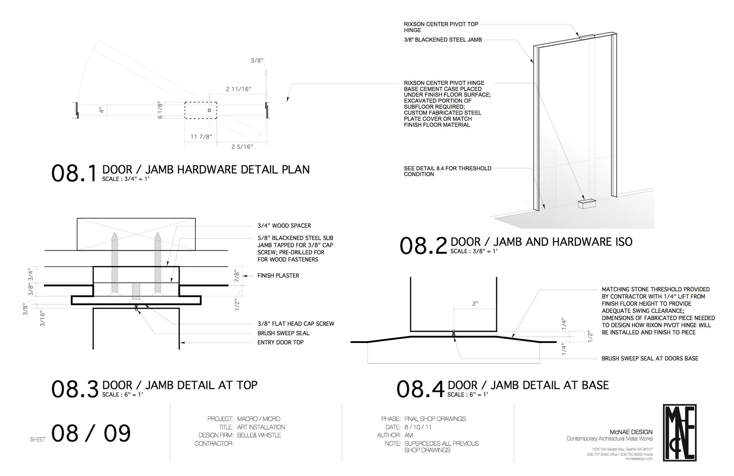 Entry Door / Drawings — McNae Design