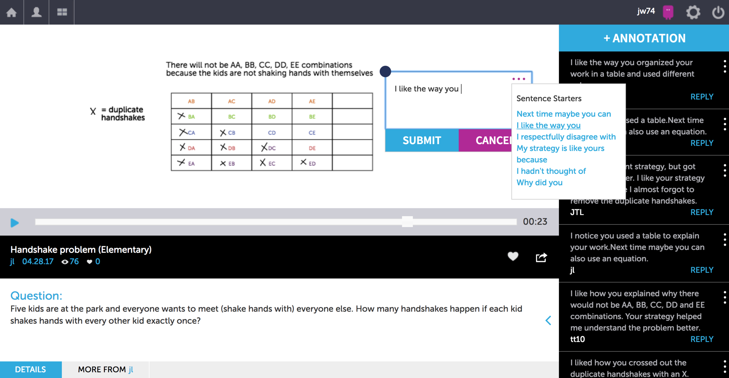 Managing The Quantity of Student Annotations — CueThink