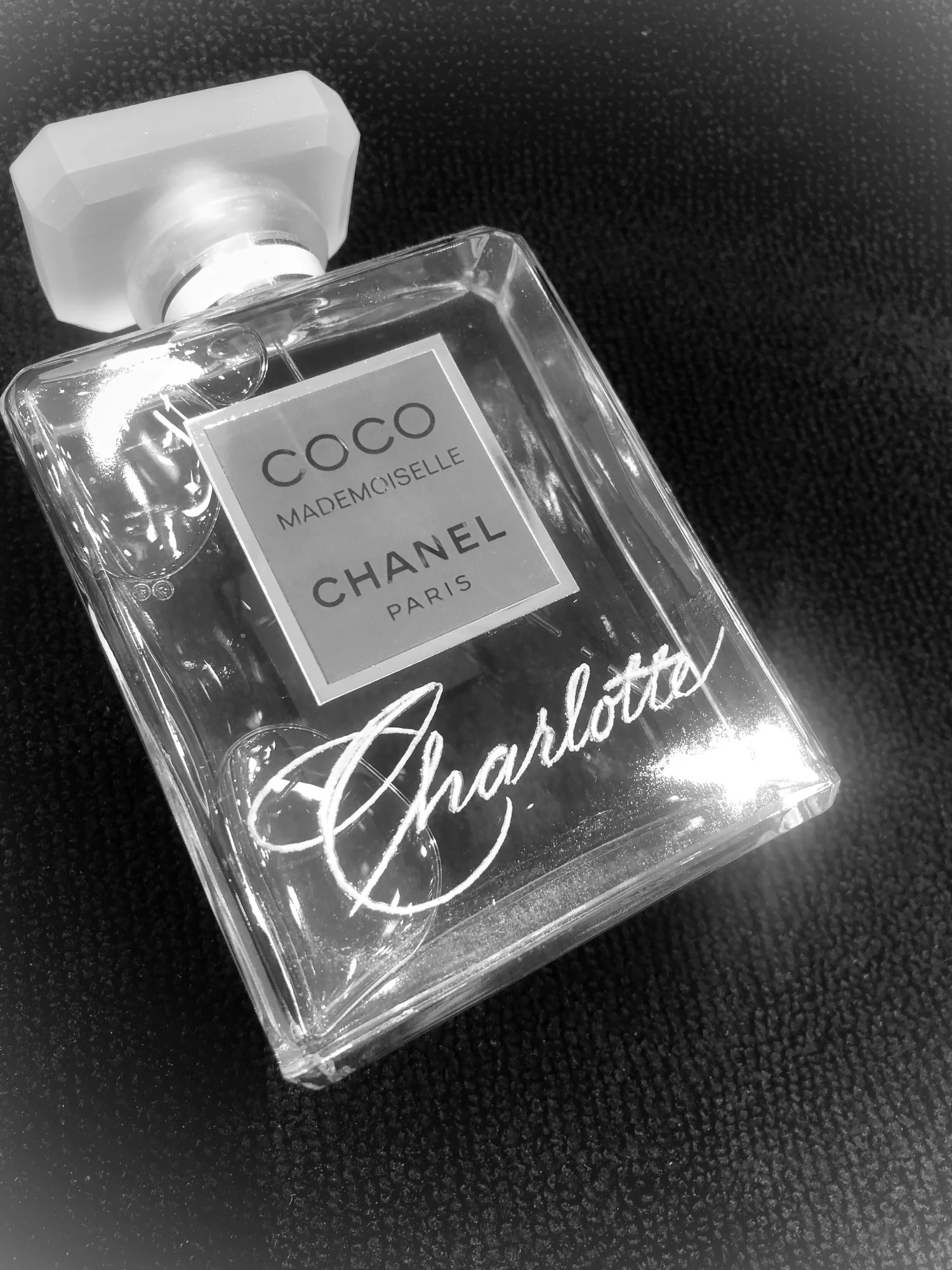 Chanel Fragrance Bottle Engraving - Houston | Slinging Ink