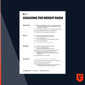 Your Checklist for Coaching a Safe and Efficient Weight Room — Volt ...