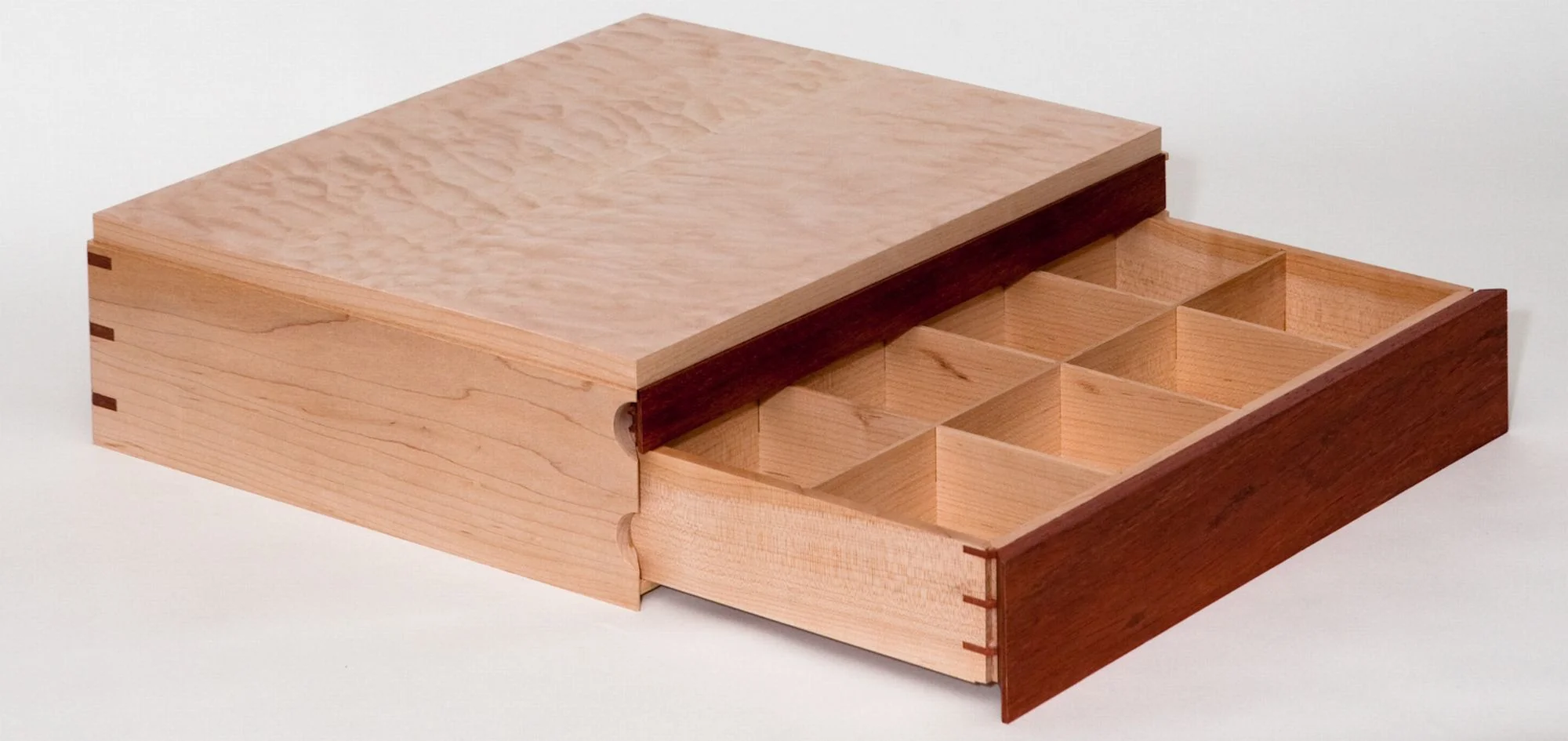 Paduk and Maple Boxes — Rigby Lovett Fine Furniture